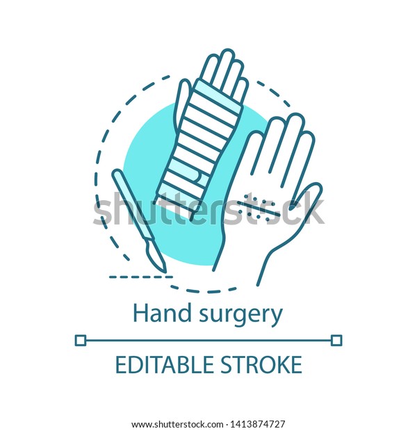 Hand Surgery Concept Icon Orthopaedic Surgery Stock Vector (Royalty ...