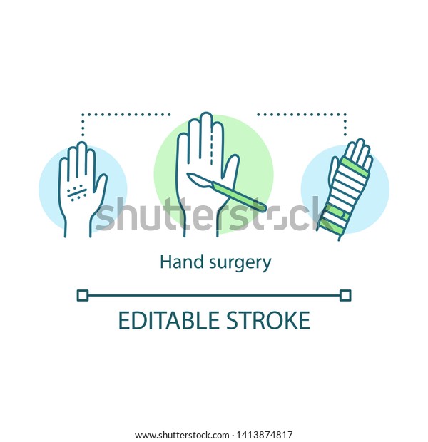 Hand Surgery Concept Icon Orthopaedic Surgery Stock Vector (Royalty ...