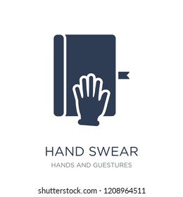 Hand Swear Icon Trendy Flat Vector Stock Vector (Royalty Free ...