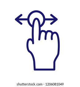Hand Swipe Icon Stock Vector (Royalty Free) 1206081049 | Shutterstock