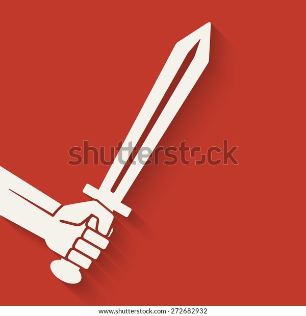Hand Sword Symbol Vector Illustration Eps Stock Vector (Royalty Free ...