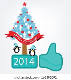 Hand Symbol Christmas Tree Vector Illustration Stock Vector (Royalty ...