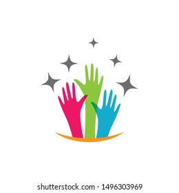 Hand Symbol Community Vector Icon: vector de stock (libre de regalías ...