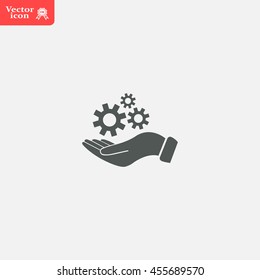 Hand Symbol Settings Stock Vector (Royalty Free) 455689570 | Shutterstock