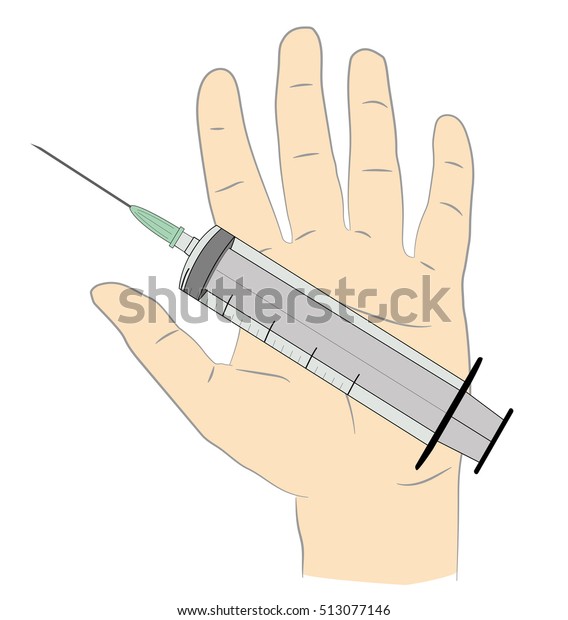 Hand Syringe Vector Illustration Stock Vector (Royalty Free) 513077146 ...