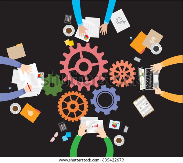 Hand Teamwork Illustration Vector 10 Stock Vector (Royalty Free ...