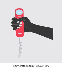 Hand Telephone Stock Vector (Royalty Free) 122654950 | Shutterstock