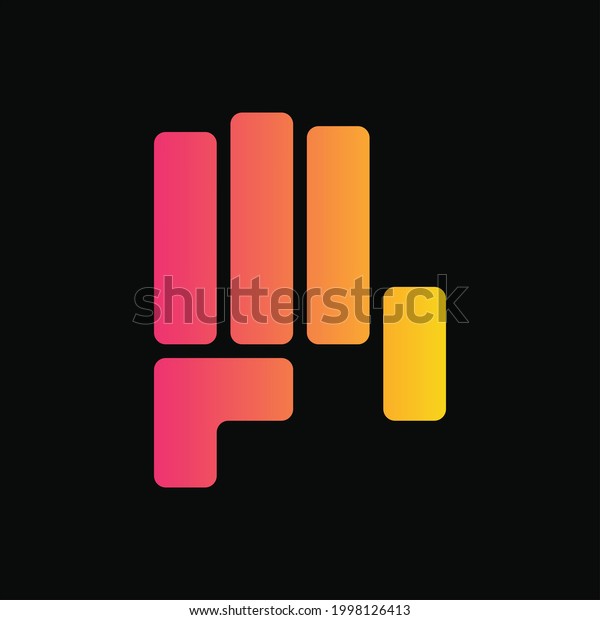 Hand Three Fingers Logo Concept Gradient Stock Vector (Royalty Free ...