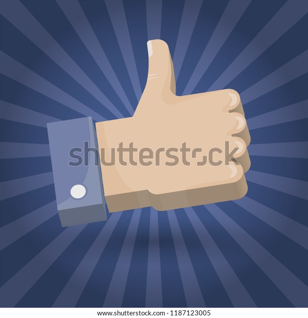 Hand Thumb Icon 3d Illustration Vector Stock Vector (Royalty Free ...