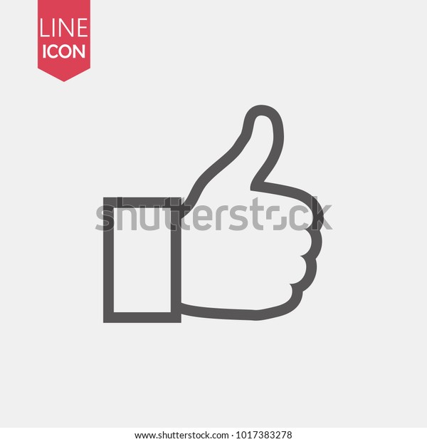 Hand Thumb Icon Flat Illustration Isolated Stock Vector (Royalty Free ...