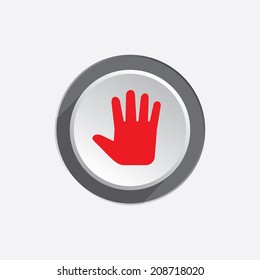 Hand Tool Icon Open Palm Symbol Stock Vector (Royalty Free) 208718020
