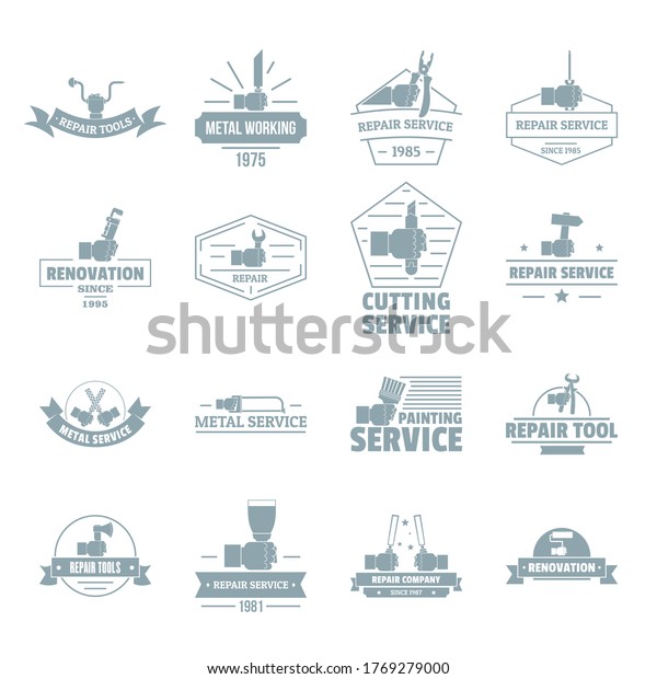Hand Tool Logo Icons Set Simple Stock Vector (Royalty Free) 1769279000 ...