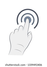 Hand Touch Illustration Stock Vector (Royalty Free) 1339492406 ...