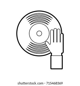 Disc Dj Hand Vector Sketch Icon Stock Vector (Royalty Free) 456636043