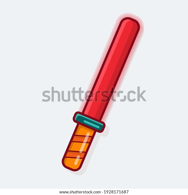 Hand Traffic Control Light Stick Isolated Stock Vector (Royalty Free ...