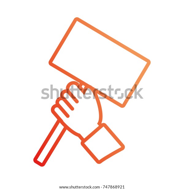 Hand Trafic Sign Vector Illustration Stock Vector (Royalty Free ...