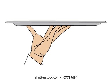 Hand Tray Stock Vector (Royalty Free) 487719694 | Shutterstock