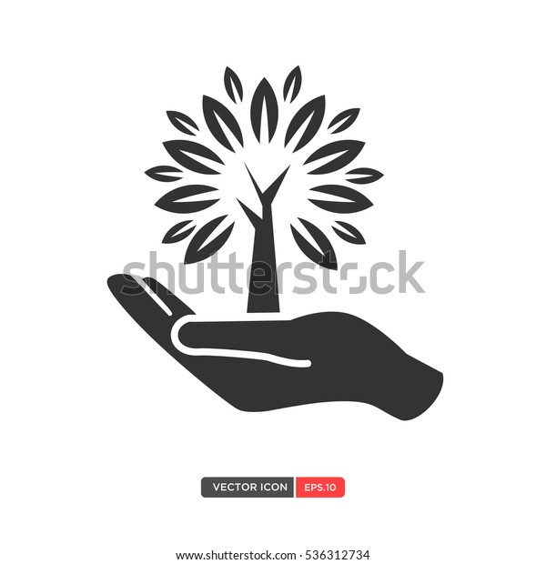 Hand Tree Icon You Can Use Stock Vector (Royalty Free) 536312734