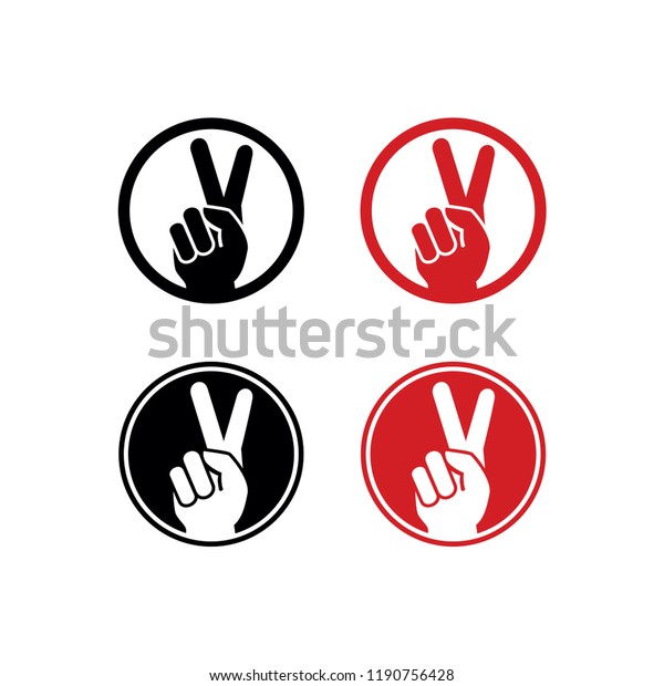 Hand Two Finger Stock Vector (Royalty Free) 1190756428 | Shutterstock