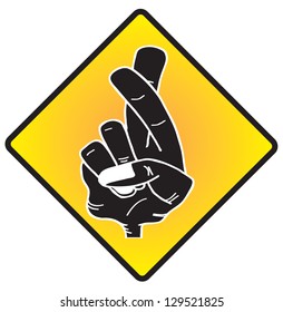 Hand Two Fingers Crossed Stock Vector (Royalty Free) 129521825 ...