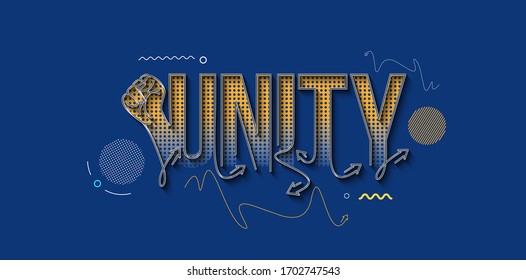 Hand Unity Calligraphic Line Art Text Stock Vector (Royalty Free ...
