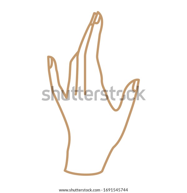 Colección vectorial manual, ilustración manual, posiciones de mano ...