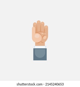 Hand Vector Illustration Hand Flat Icon Stock Vector (Royalty Free ...