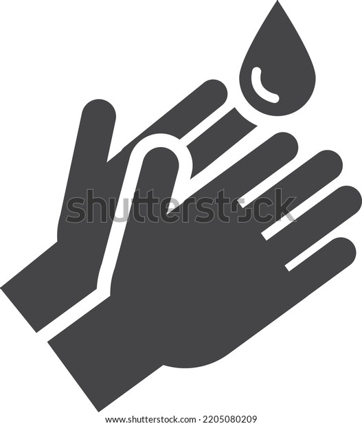 Hand Washing Icon Black Human Hygiene Stock Vector (Royalty Free ...
