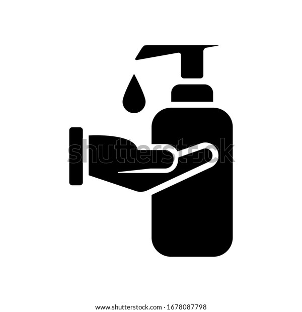 Hand Washing Liquid Soap Icon Design Stock Vector (Royalty Free ...
