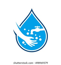 Hand Washing Logo Stock Vector (Royalty Free) 498969379 | Shutterstock