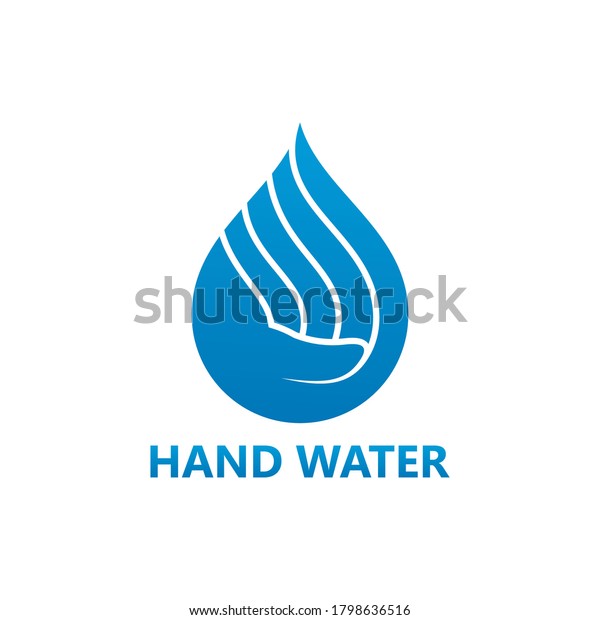 Hand Water Logo Template Design Vector Stock Vector (Royalty Free ...