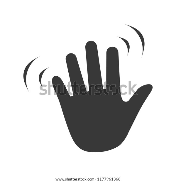 Hand Wave Waving Hi Hello Gesture Stock Vector (Royalty Free) 1177961368