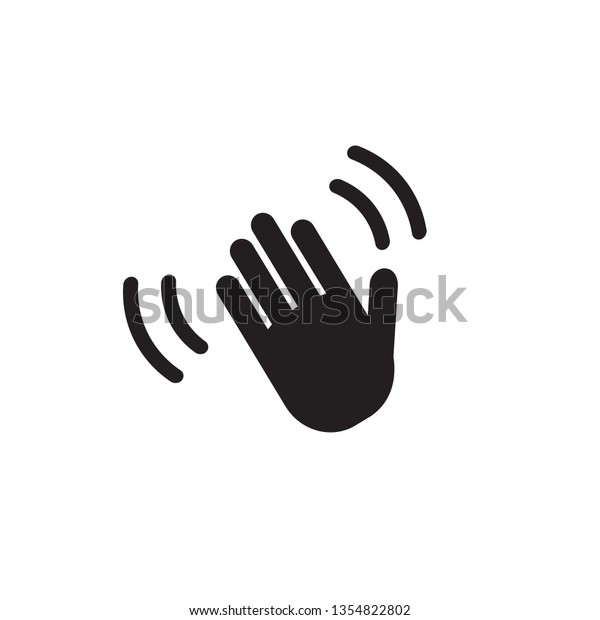 Hand Wave Waving Hi Hello Gesture Stock Vector (Royalty Free) 1354822802