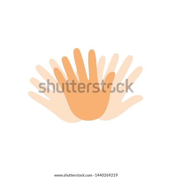 Hand Wave Waving Hi Hello Gesture Stock Vector (Royalty Free) 1440269219