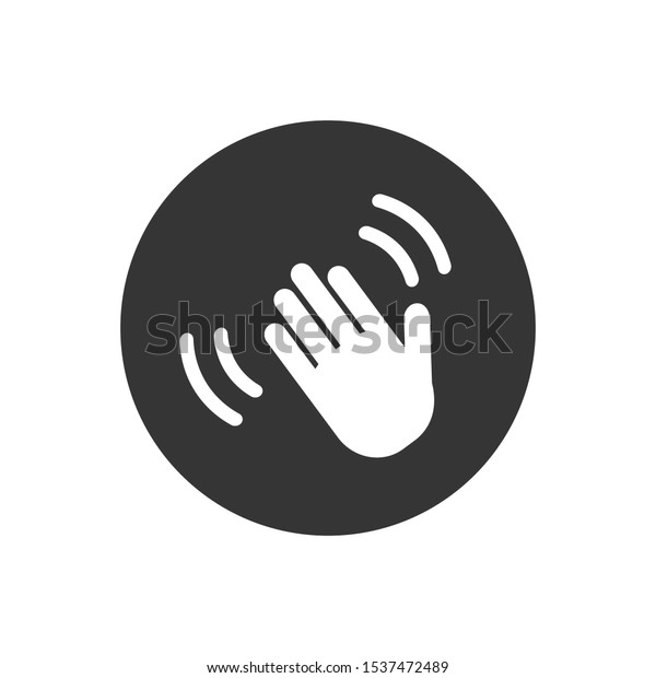 Hand Wave Waving Hi Hello Gesture Stok Vektör (Telifsiz) 1537472489 ...