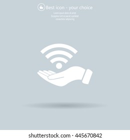 Hand Wifi Icon Stock Vector (Royalty Free) 445670842 | Shutterstock