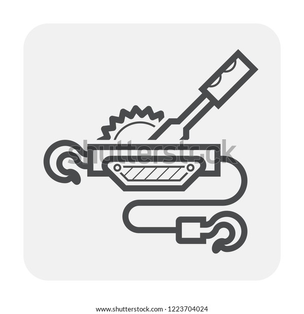 Hand Winch Manual Winch Vector Icon Stock Vector (Royalty Free ...
