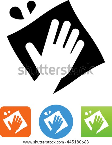 Hand Wiping Cloth Icon Stock Vector (Royalty Free) 445180663 - Shutterstock