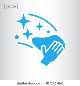 Hand Wiping Cloth Vector Icon Stock Vector (Royalty Free) 1071467861 ...