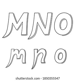 Hand Writing Mno On White Backgroundhand Stock Vector (Royalty Free ...