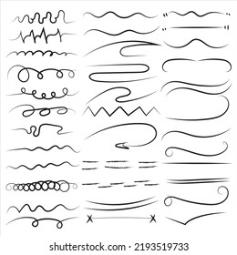 Hand Writing Under Lines Icon Symbol Stock Vector (Royalty Free ...