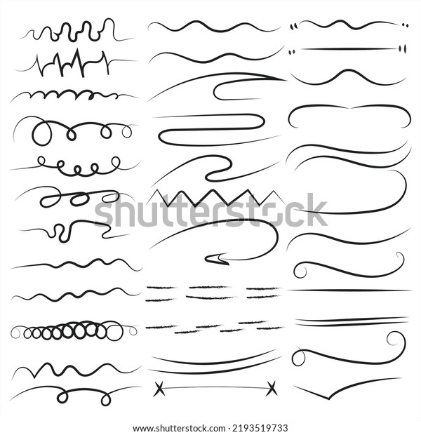 Hand Writing Under Lines Icon Symbol Stock Vector (Royalty Free ...