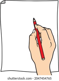Hand Writing Vector Illustration Isolated On Stock Vector (Royalty Free ...
