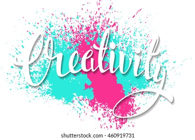 Hand Written Creativity Lettering Creativity On Stock Vector (Royalty ...