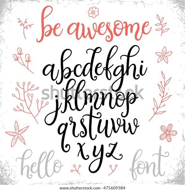 Hand Written Modern Vector Calligraphic Script Stock Vector (Royalty ...