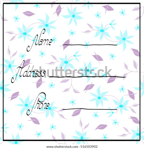 Hand Written Name Tag Childs Cloth Stock Vector (Royalty Free) 516503902