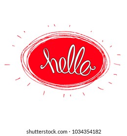 Hand Written Word Hello Vector Illustration Stock Vector (Royalty Free ...