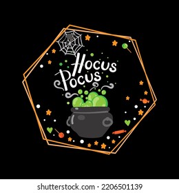 Hand Written Words Hocus Pocus Frame Stock Vector (Royalty Free ...