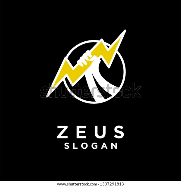 Hand Zeus Logo Icon Designs Vector Stock Vector (Royalty Free ...