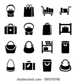 Handbag Icons Set 16 Editable Filled Stock Vector (Royalty Free) 1011860140